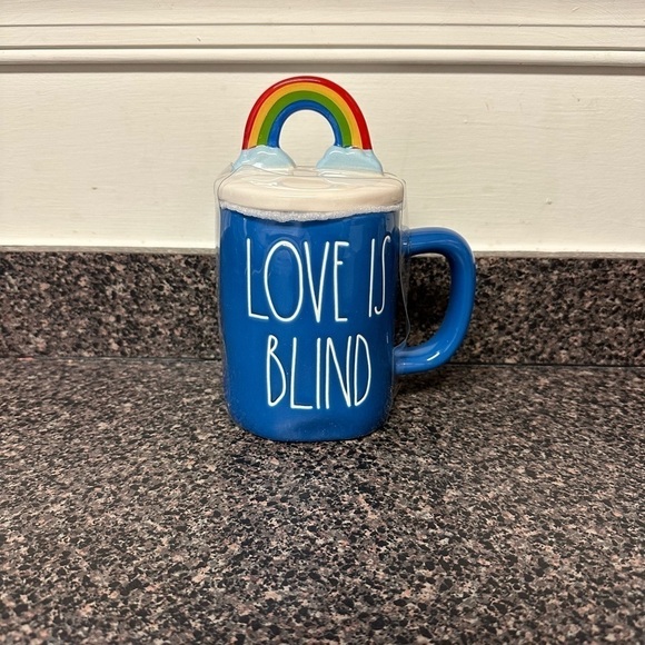Rae Dunn | Kitchen | Rae Dunn Love Is Blind Mug With Lid | Poshmark